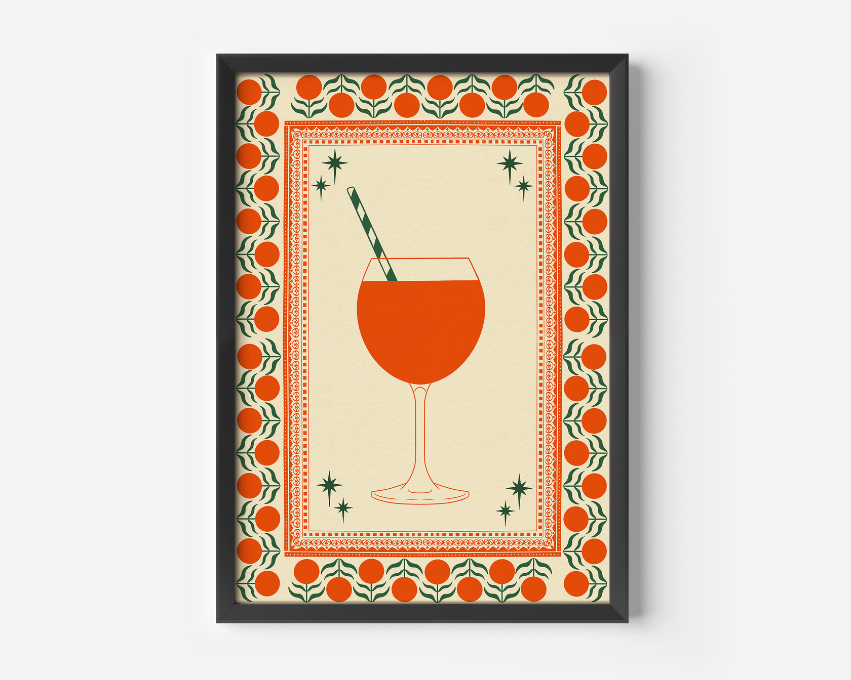 Aperol Spritz Pattern – Illustrated by Weezy