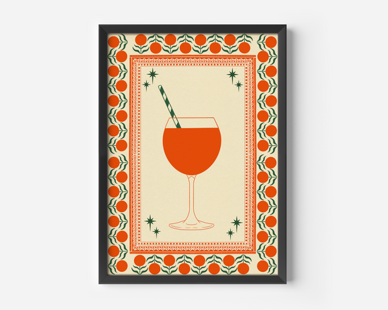 Aperol Spritz Pattern – Illustrated by Weezy